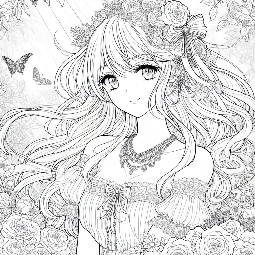 Best Seller 40 Anime Coloring Pages Adults Coloring Pages Printable ...