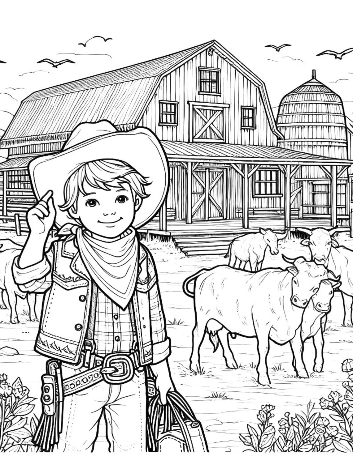 Best Selling 30 Little Cowboys Coloring Pages for Kids and Adults ...