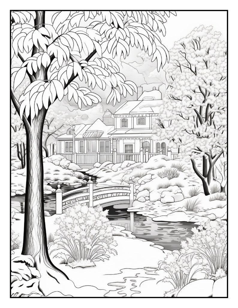 170 Adults Winter Scenes Coloring Pages - Adult and Kid Coloring Pages ...