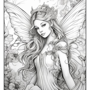Best Seller 105 Forest Fairy Coloring Pages for Kids and Adults ...