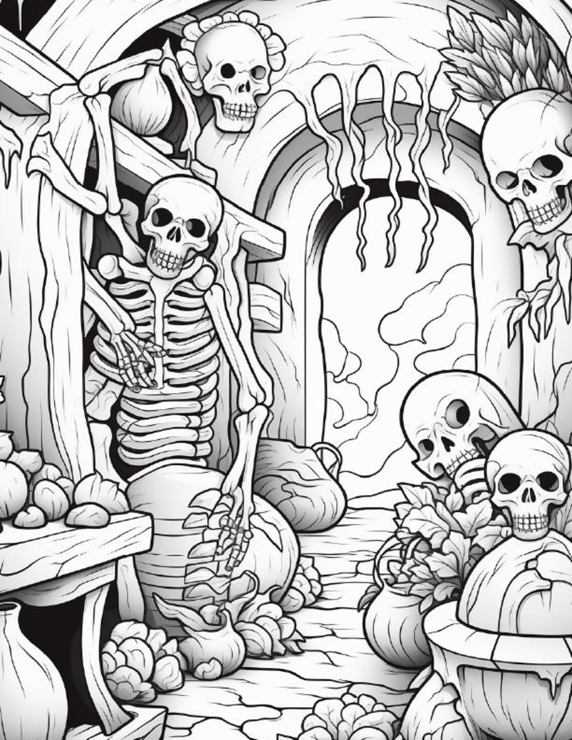 50 Halloween Coloring Pages Printable Digital Instant Download PDF Best ...