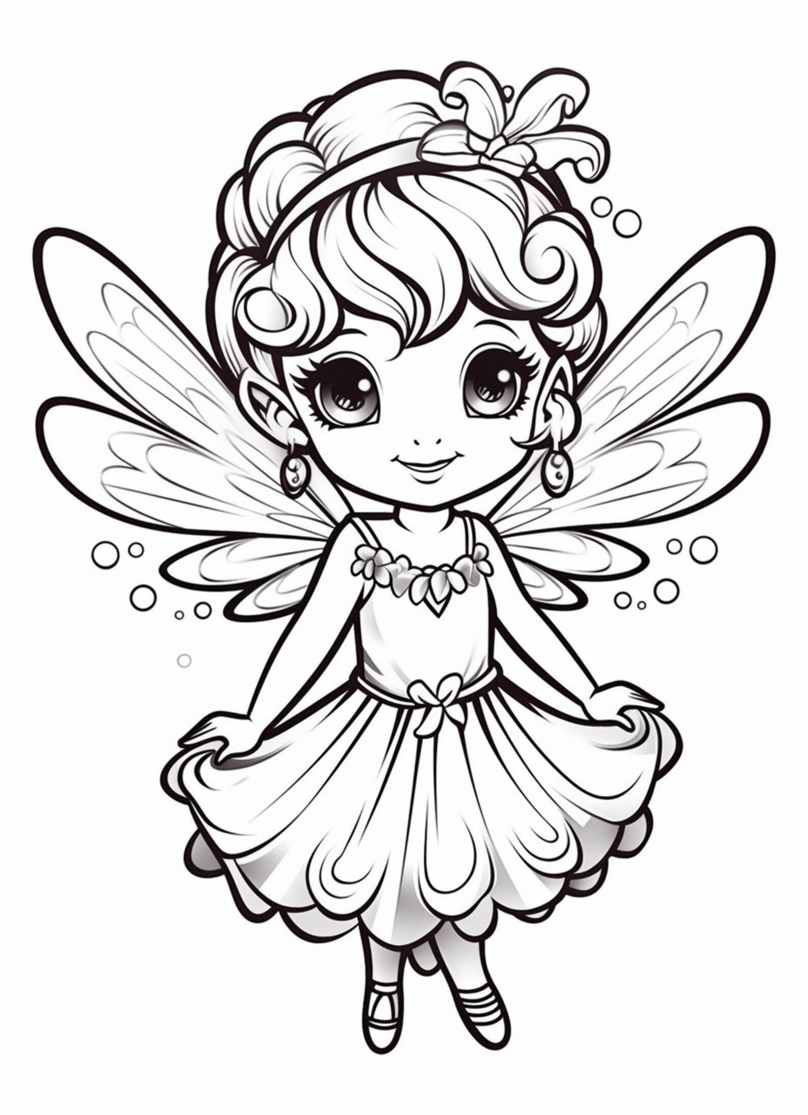 Best Seller 200 Cute Fairy Coloring Pages for Kids and Adults Printable ...