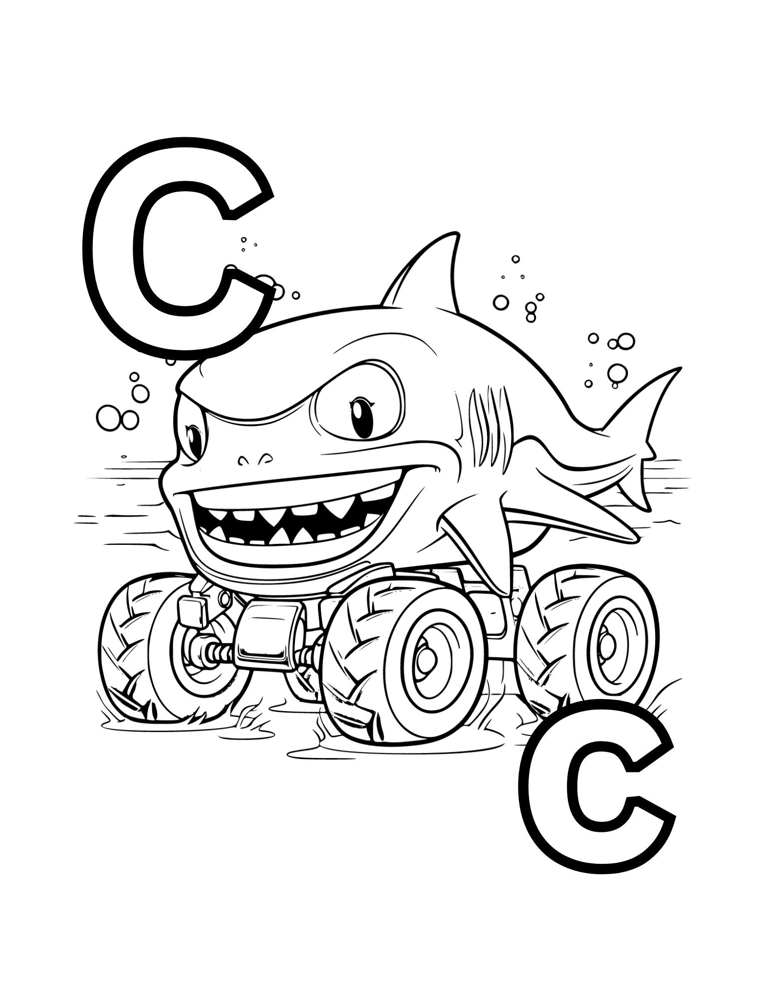 Shark Alphabet Letter Coloring Pages 36 Pages for Kids and Adults ...