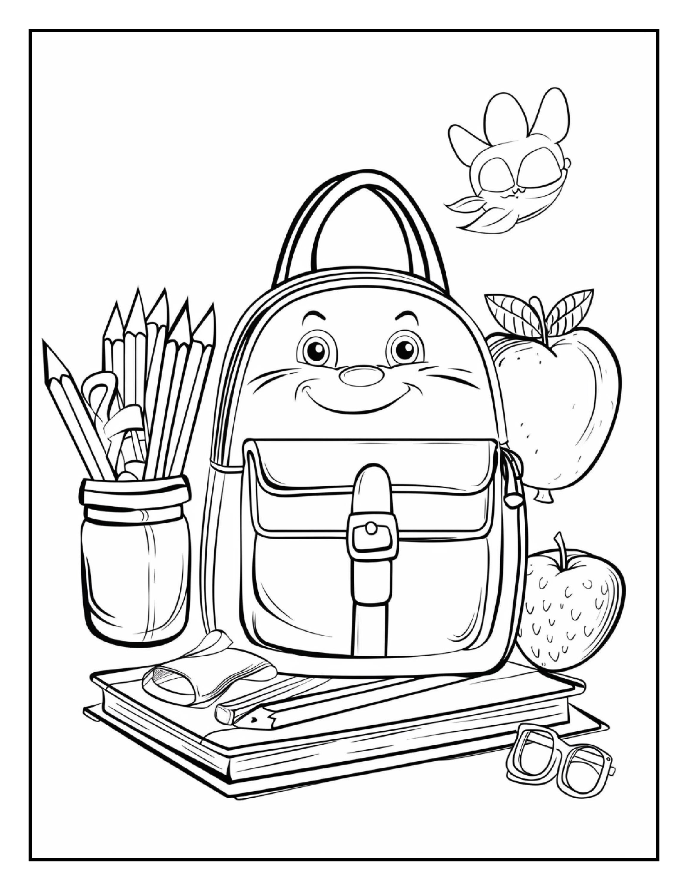 180 Back to School Coloring Pages for Kids - Printable Digital Instant ...