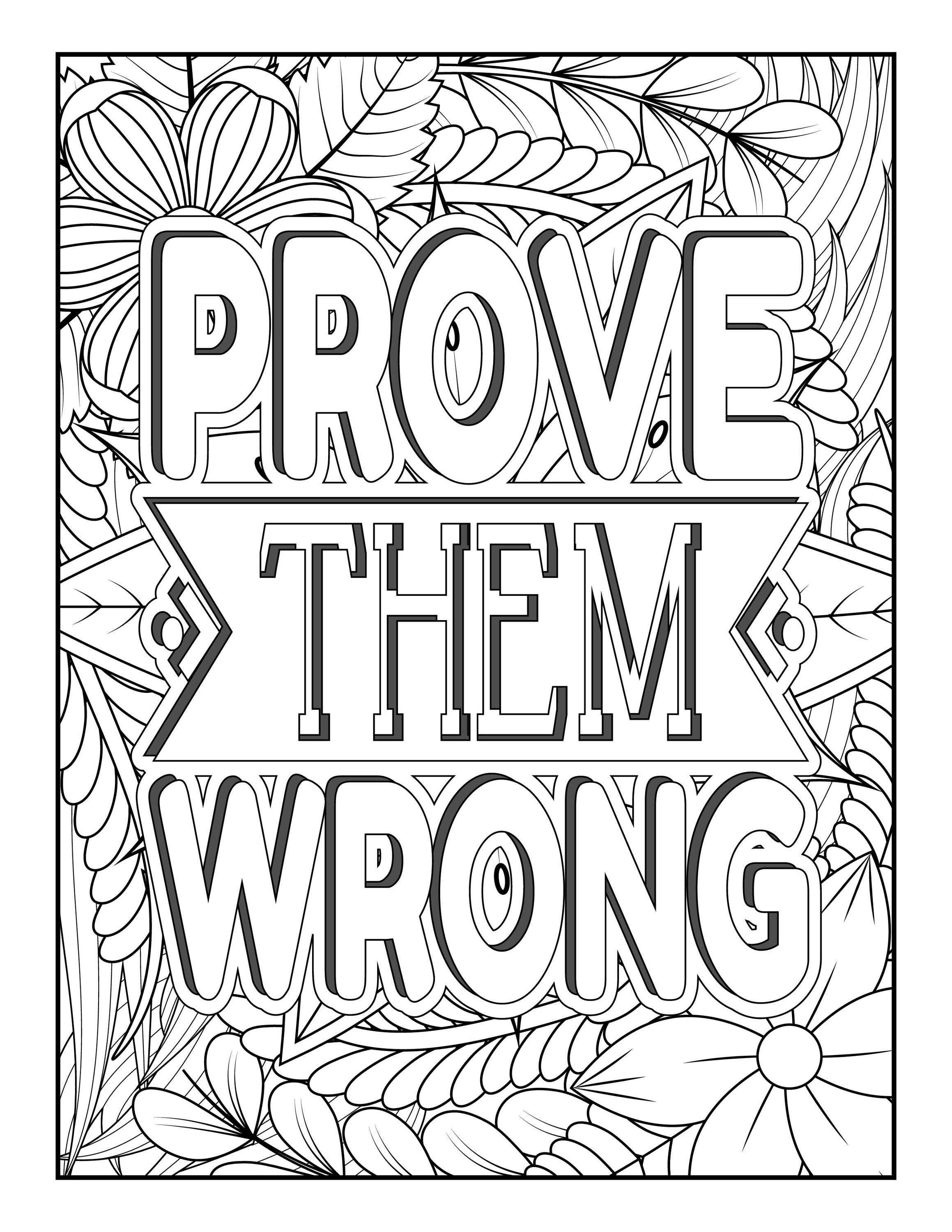 Motivational Coloring Pages 66+ Pages Adults and Kids Printable Digital ...