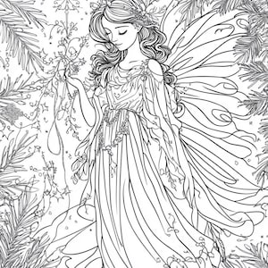 100 Fairy Fairies Christmas Coloring Pages Adults and Kids Coloring ...