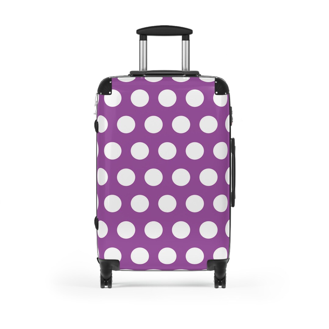 Pattern Luggage: Polka Dots Suitcase Purple Stylish Travel Companion ...