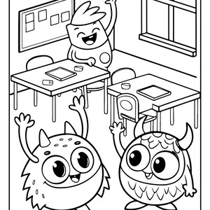 60 Cute Monster Back to School Coloring Pages Adult and Kid Coloring ...