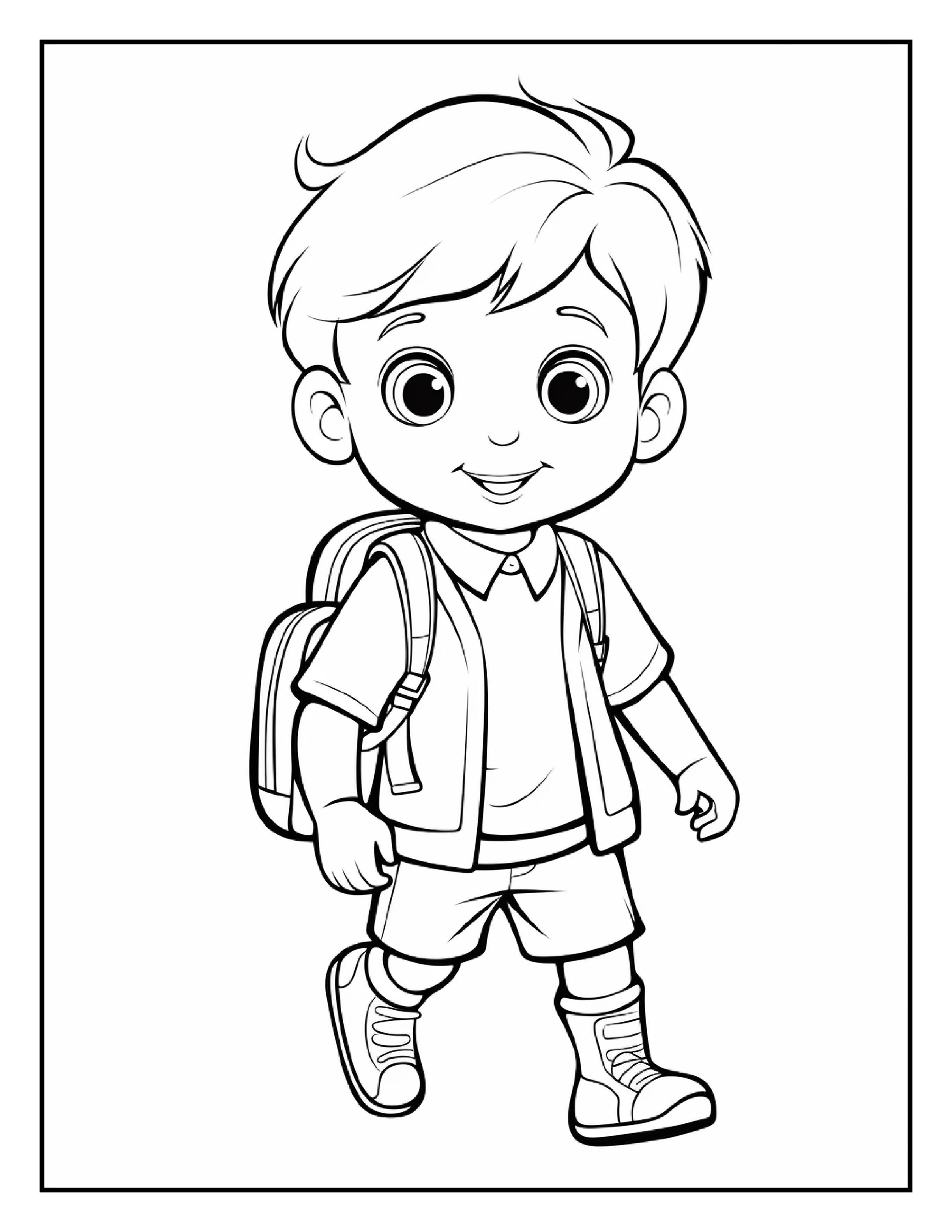 100 Back to School Coloring Pages for Kids - Printable Digital Instant ...