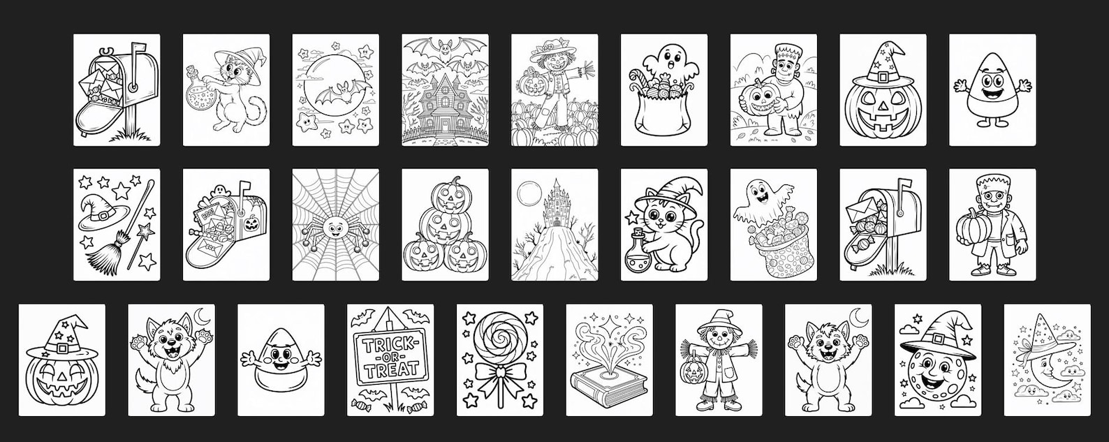 100 Halloween Coloring Pages for Kids and Adults Coloring Pages ...