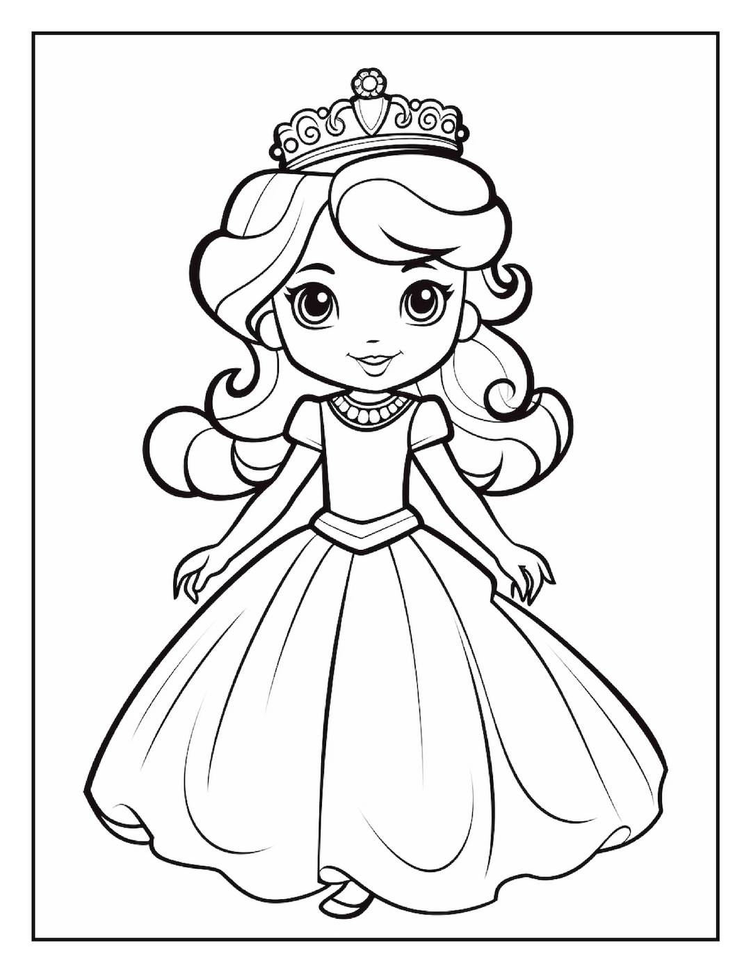 100 Cute Princess Coloring Pages - Adult and Kid Coloring Pages ...