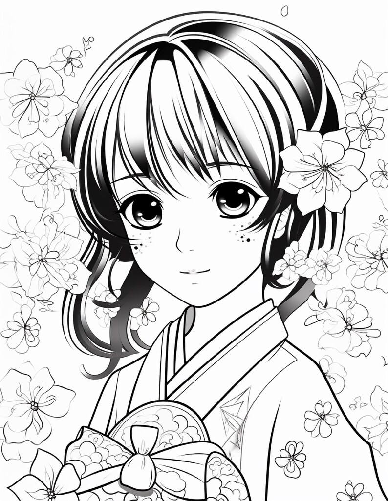 235 Cute Japanese Anime Coloring Pages for Kids Coloring Pages ...