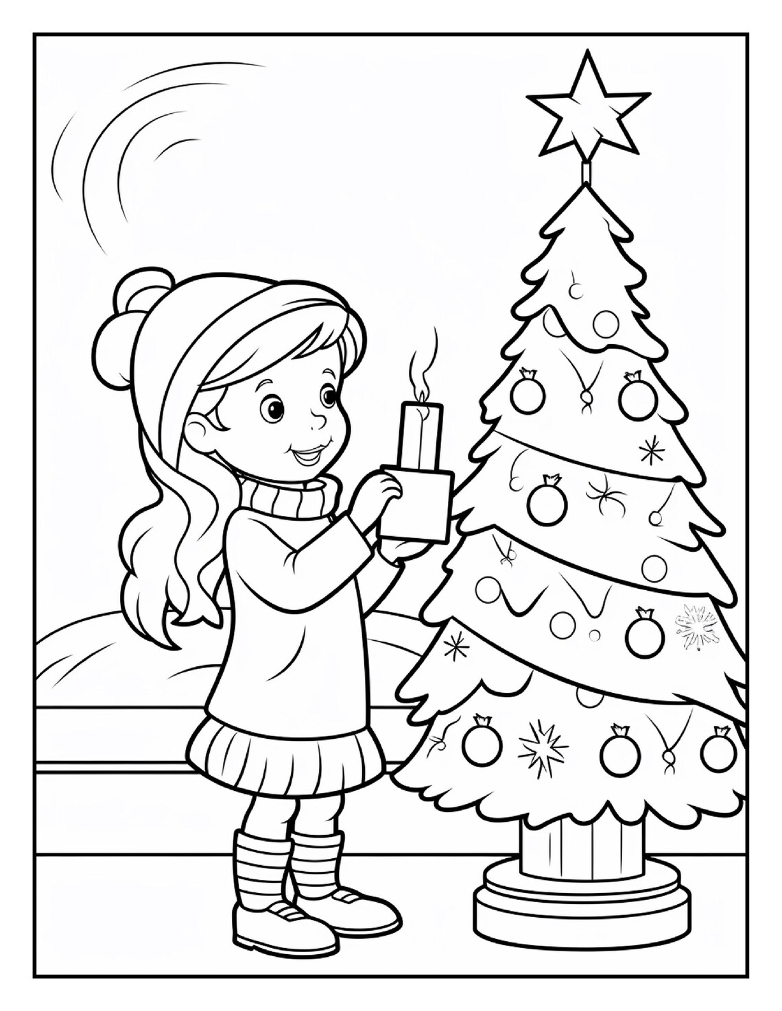 100 Christmas Coloring Pages Adults and Kids Coloring Pages Printable ...