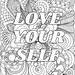 30 Positive Affirmations Zentangle Inspirational Coloring Pages Adult ...