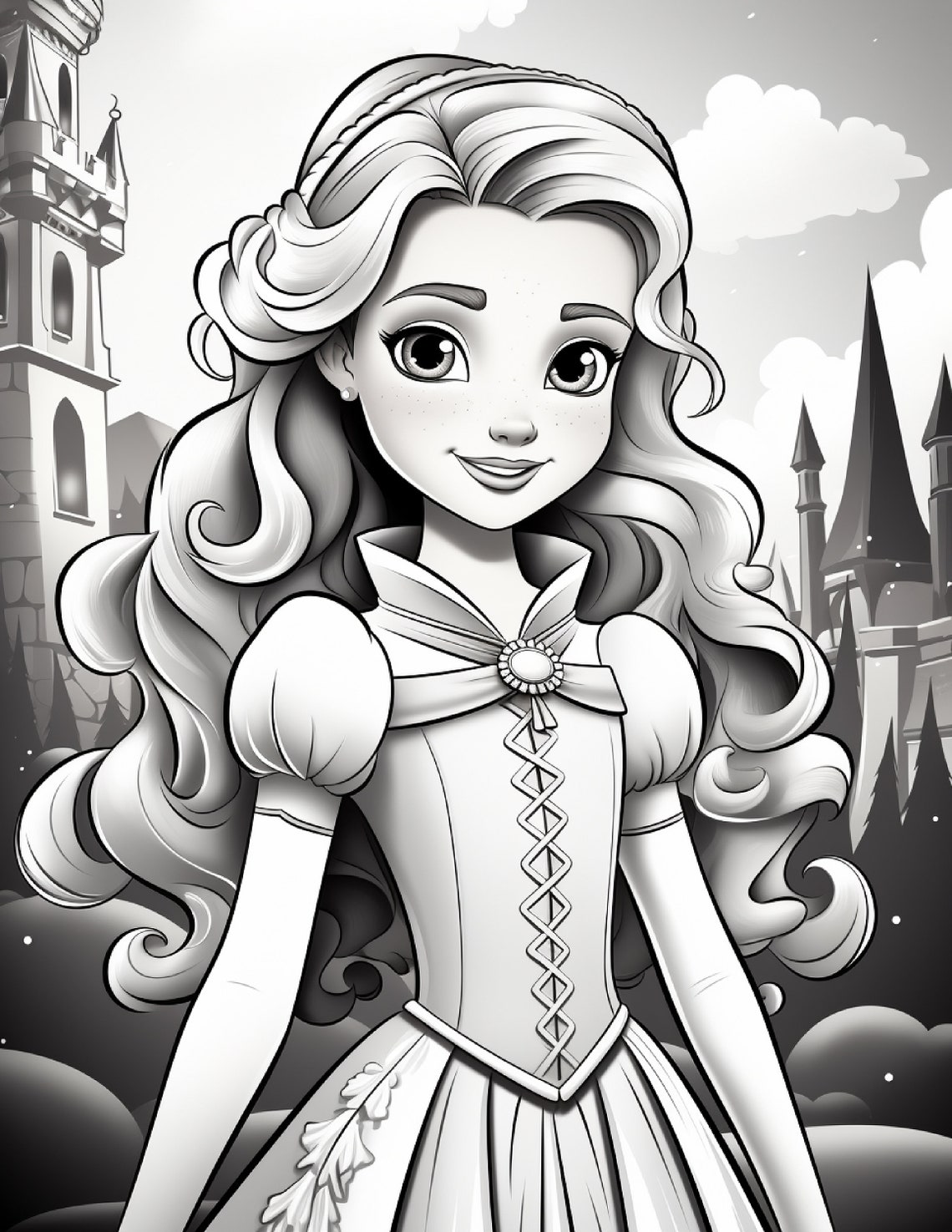 Princess Coloring Pages for Adult - 120 Pages Adult and Kid Coloring ...