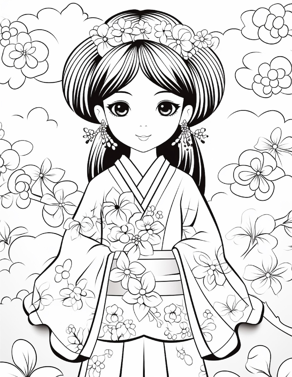 235 Cute Japanese Anime Coloring Pages for Kids Coloring Pages ...