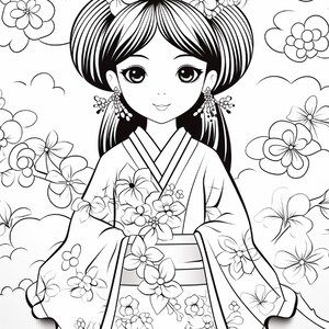 235 Cute Japanese Anime Coloring Pages for Kids Coloring Pages ...