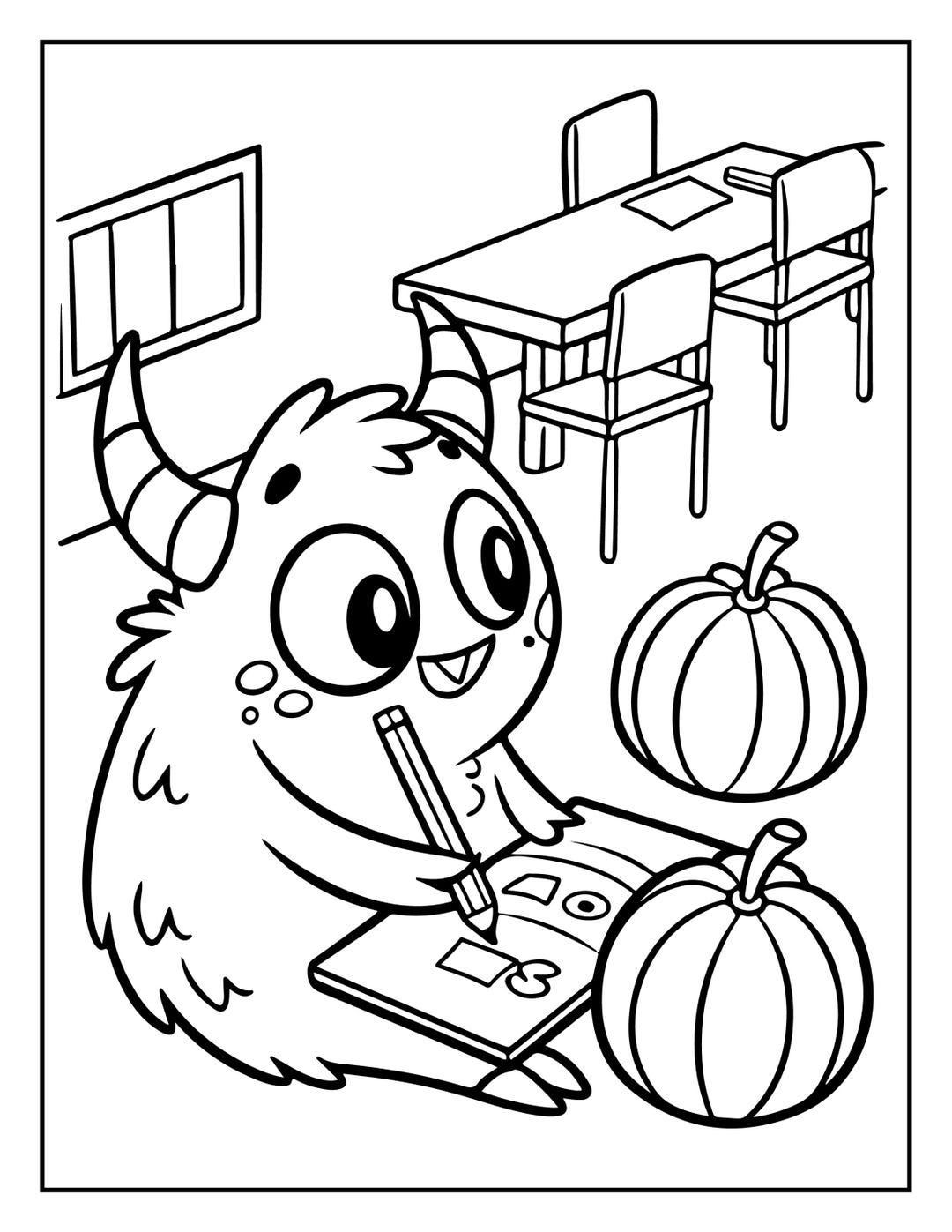 75 Cute Monster Back to School Coloring Pages Adult and Kid Coloring ...