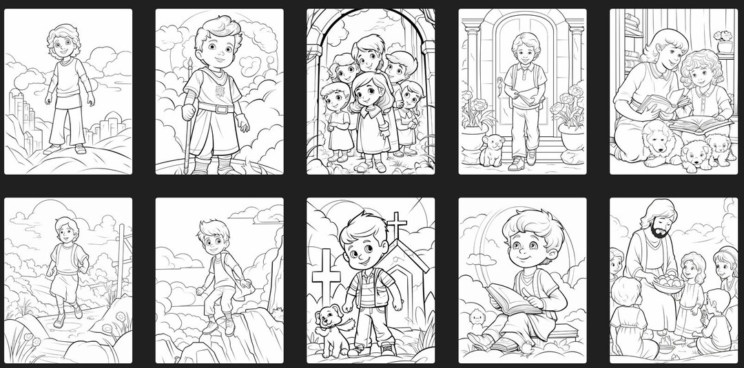 Best Selling Item 120 Bible Coloring Pages for Kids Printable Digital ...
