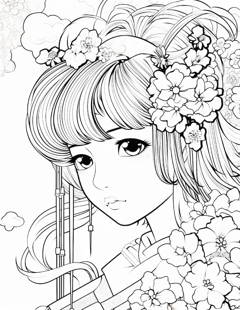 235 Cute Japanese Anime Coloring Pages for Kids Coloring Pages ...