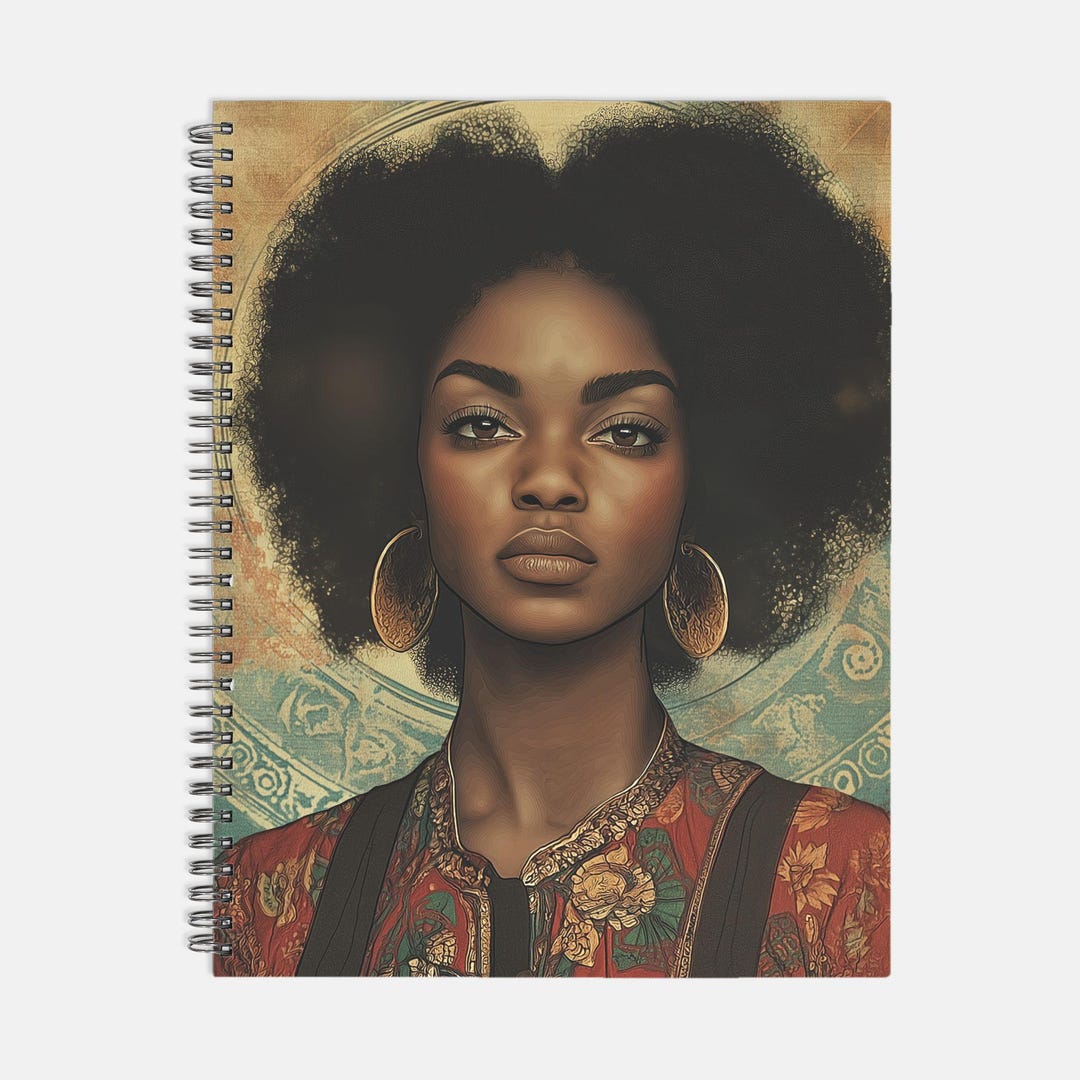 Beautiful Black Woman Notebook Spiral 8.5 X 11 - Etsy