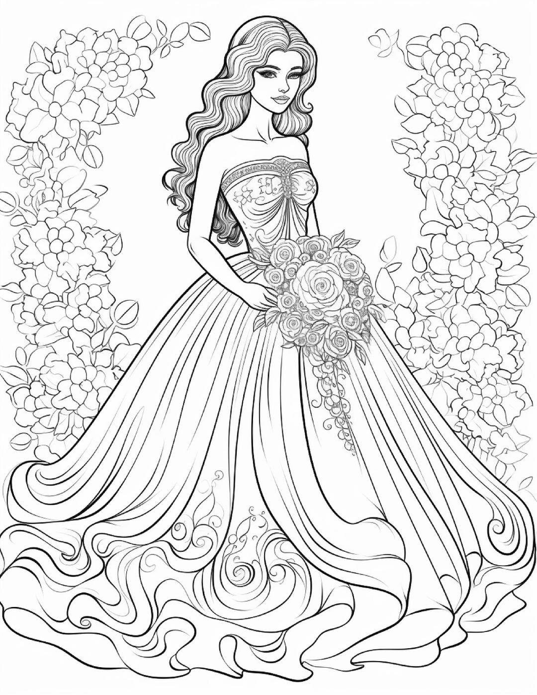 Best Seller 150 Bridesmaid Girls Coloring Pages (wedding) Adult ...