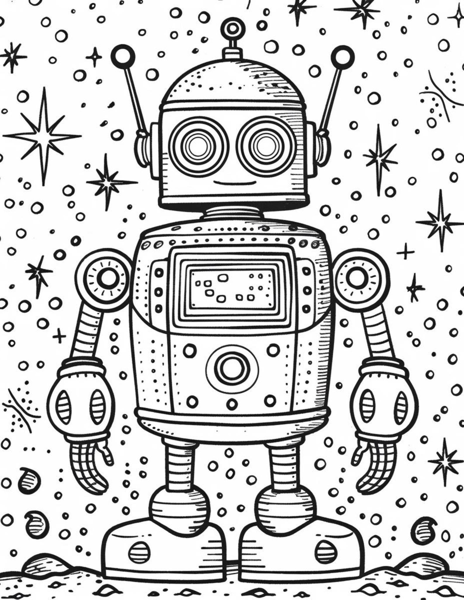 Best Selling 100 Robots AI Coloring Pages Adult and Kid Coloring Pages ...