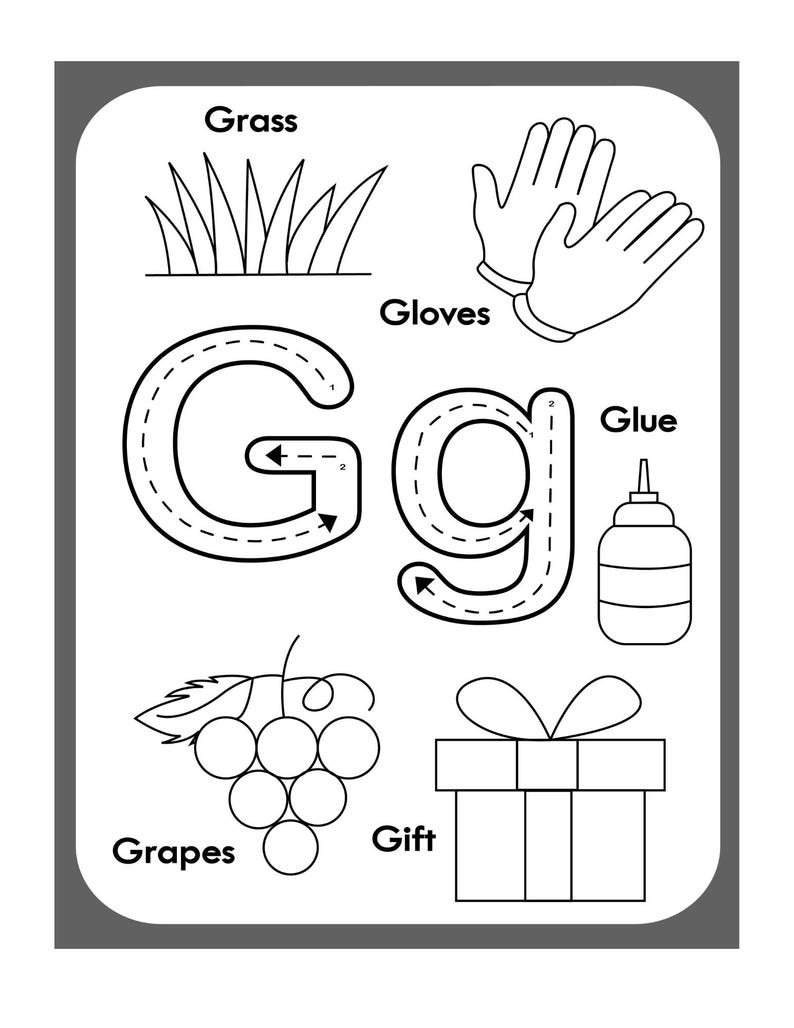 Alphabet Coloring Pages 26 Pages Adult Printable Instant Download PDF ...