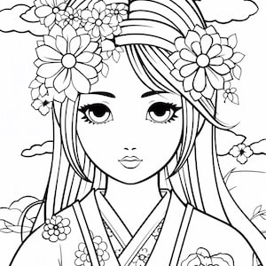 235 Cute Japanese Anime Coloring Pages for Kids Coloring Pages ...