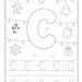 Christmas Alphabet Letter Coloring Pages 26 Pages for Kids Printable ...