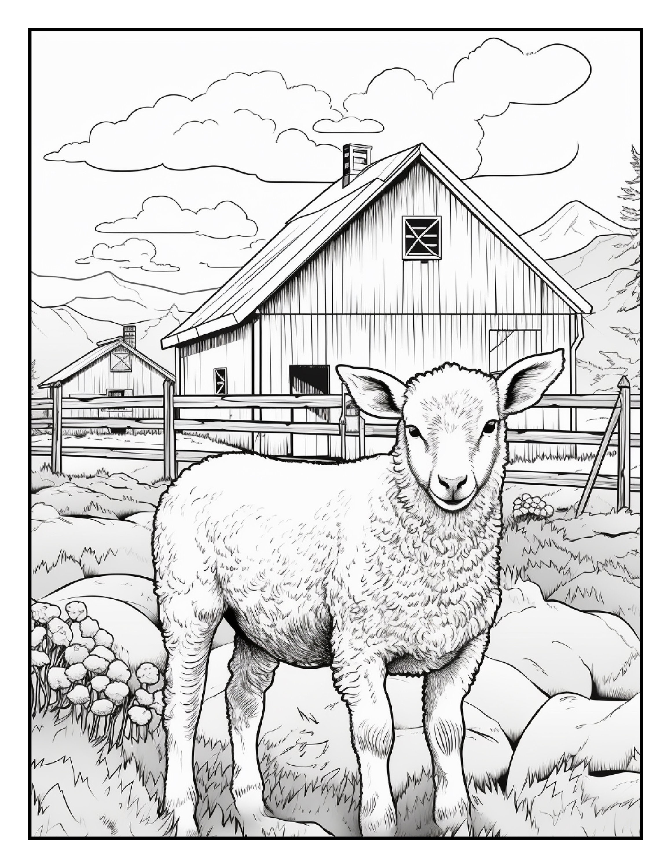 100 Farm Animals Mandala Coloring Pages - Adult and Kid Coloring Pages ...