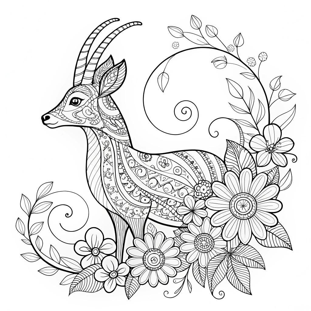 100 Zentangle Animals Coloring Pages Adults Kids Coloring Pages ...