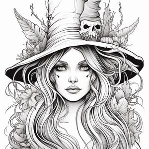 220 Witches Coloring Pages Halloween for Adults Coloring Pages ...