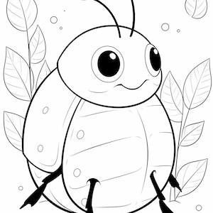 100 Cute Bugs Coloring Pages - 100 Pages Adult and Kid Coloring Pages ...