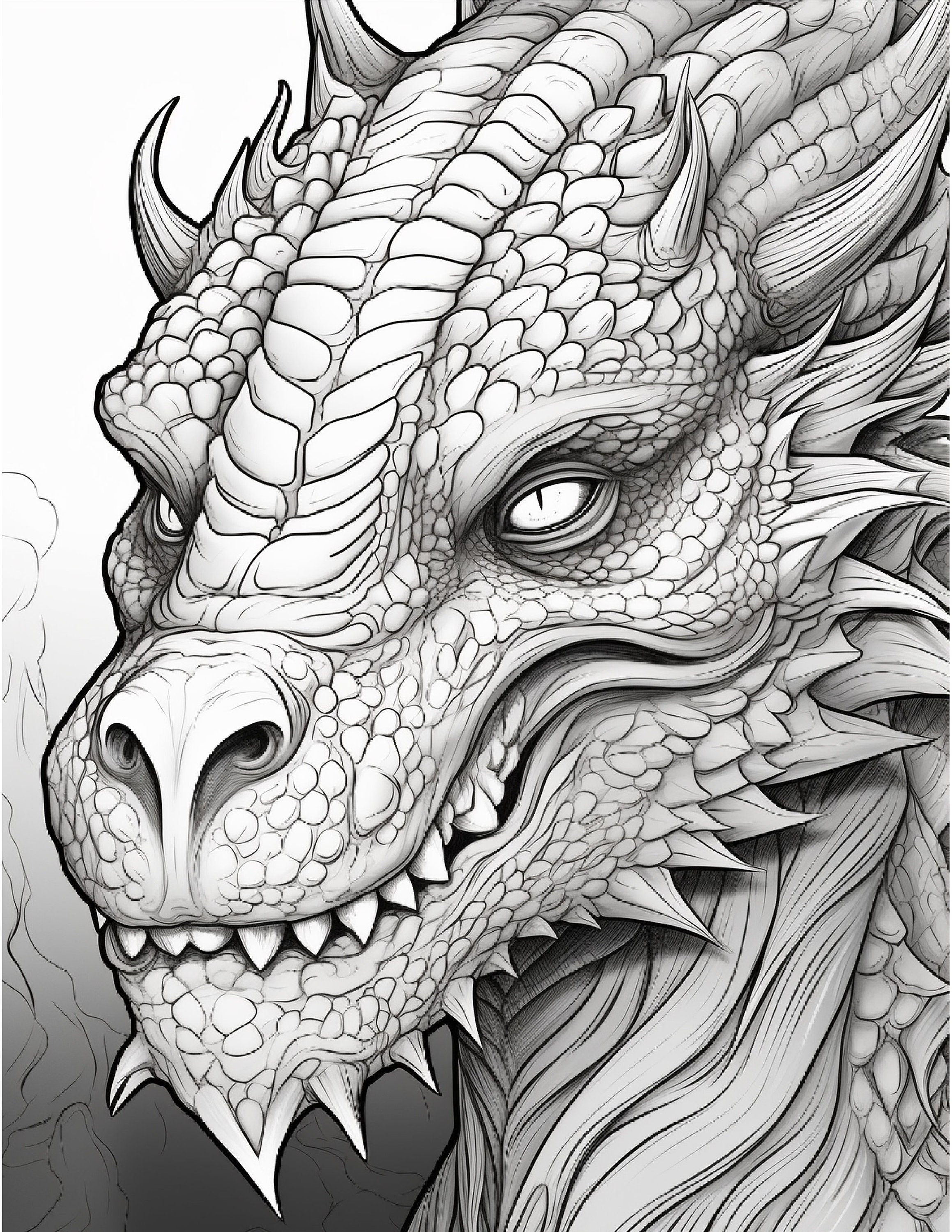 100 Dragon Coloring Pages - 100 Pages Adult and Kid Coloring Pages ...