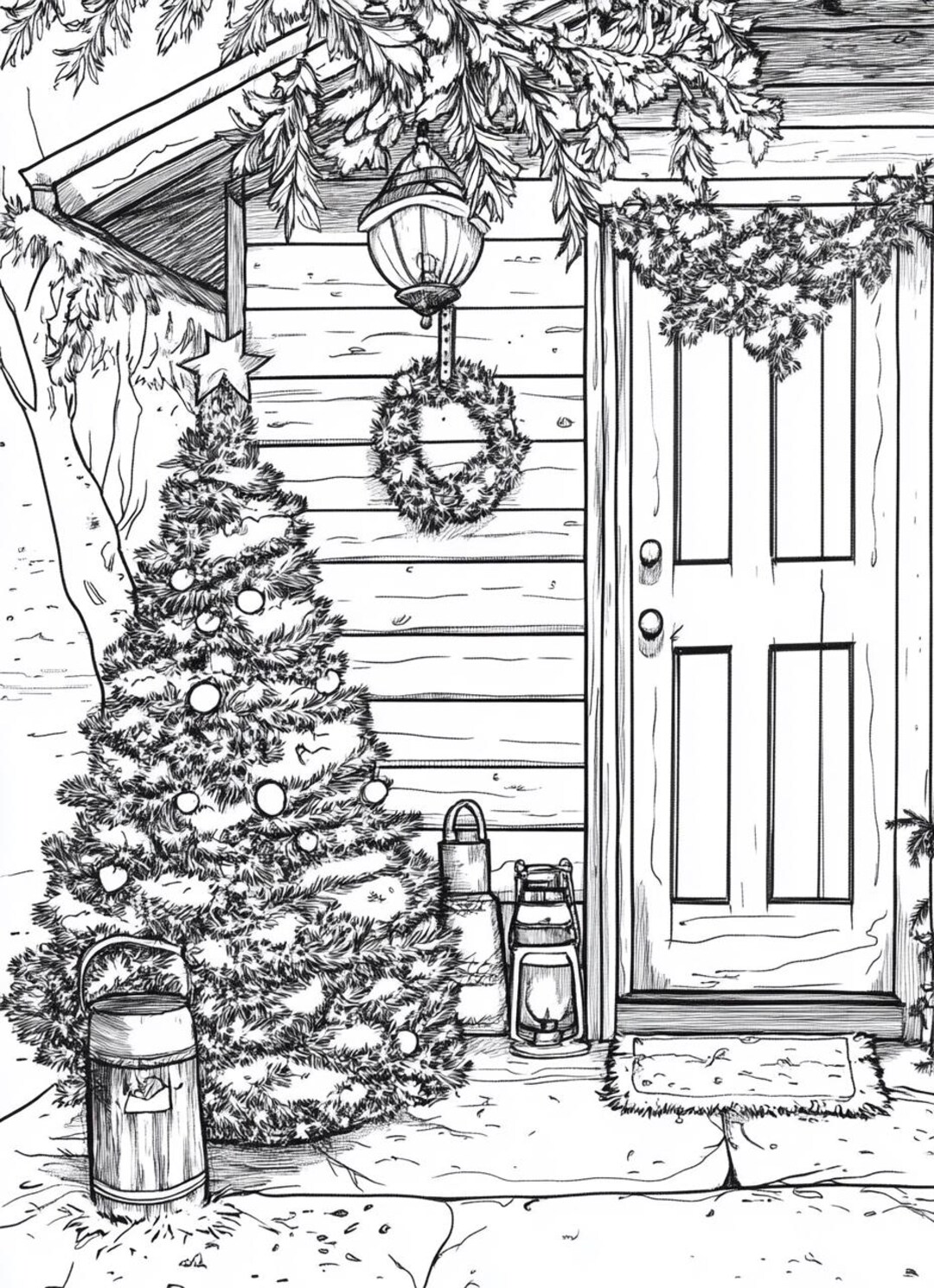 100 Cozy Christmas Coloring Pages Adults and Kids Coloring Pages ...