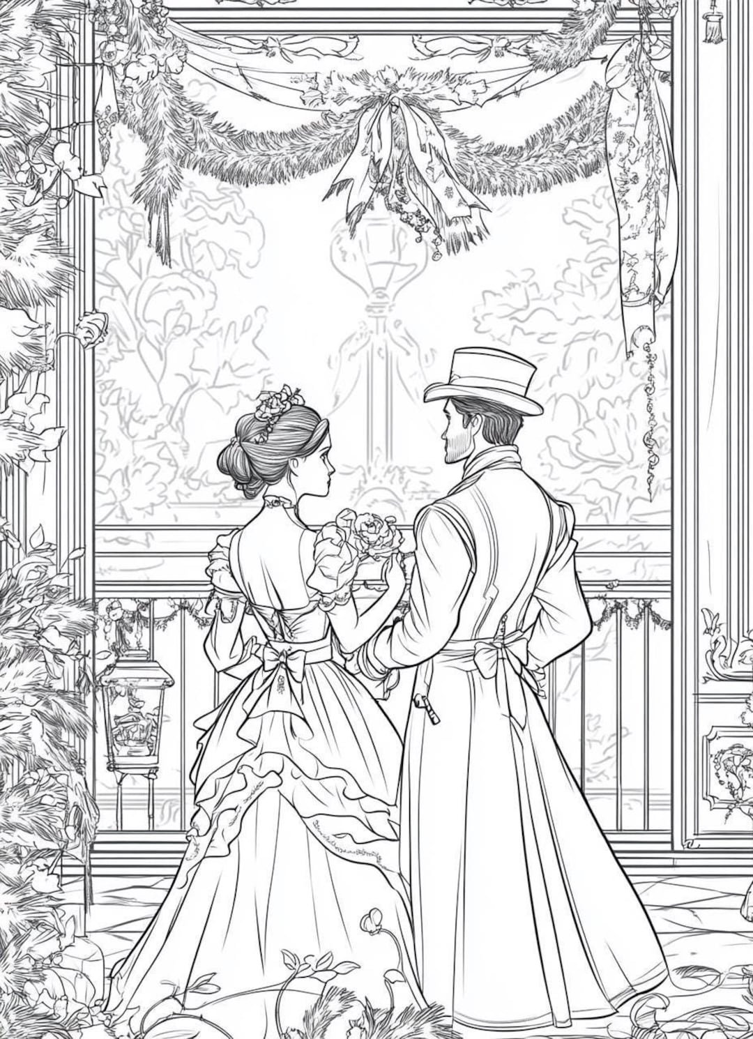 Best Seller 100 Victorian Christmas Coloring Pages Adult and Kid ...
