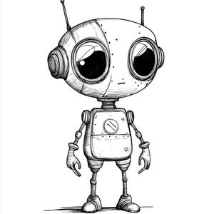 Artificial Intelligence AI Coloring Pages 64 Pages for Adults Robots ...
