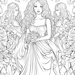 Best Seller 150 Bridesmaid Girls Coloring Pages (wedding) Adult ...