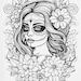 150 Girl Sugar Skull Coloring Pages - Adults and Kids Coloring Pages ...