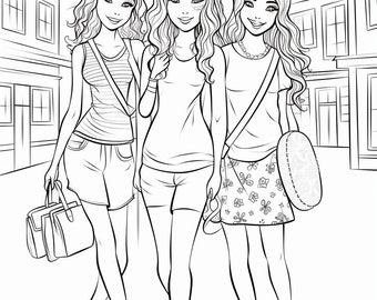 3 Best Friends Coloring Pages