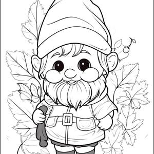 200 Cute Autumn Gnomes Coloring Pages - Adult and Kid Coloring Pages ...