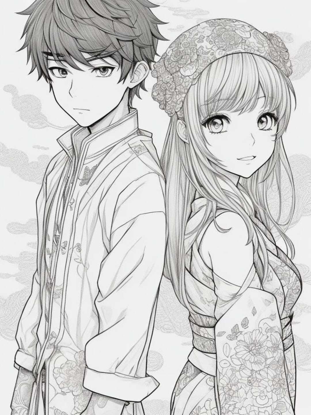 Anime Coloring Pages 100 Pages Printable Instant Download PDF Best ...