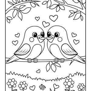 Valentines Day Coloring Pages Cute Love for Kids 80 Pages Adult Kid ...