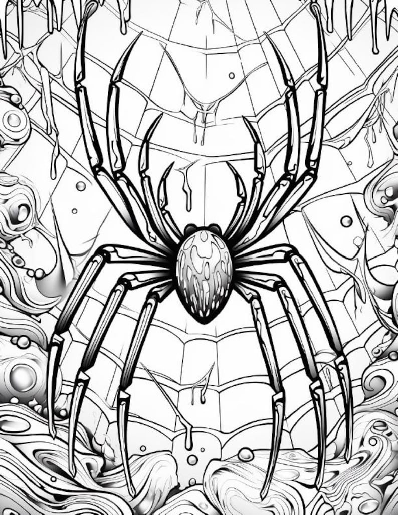 50 Halloween Coloring Pages Printable Digital Instant Download PDF Best ...
