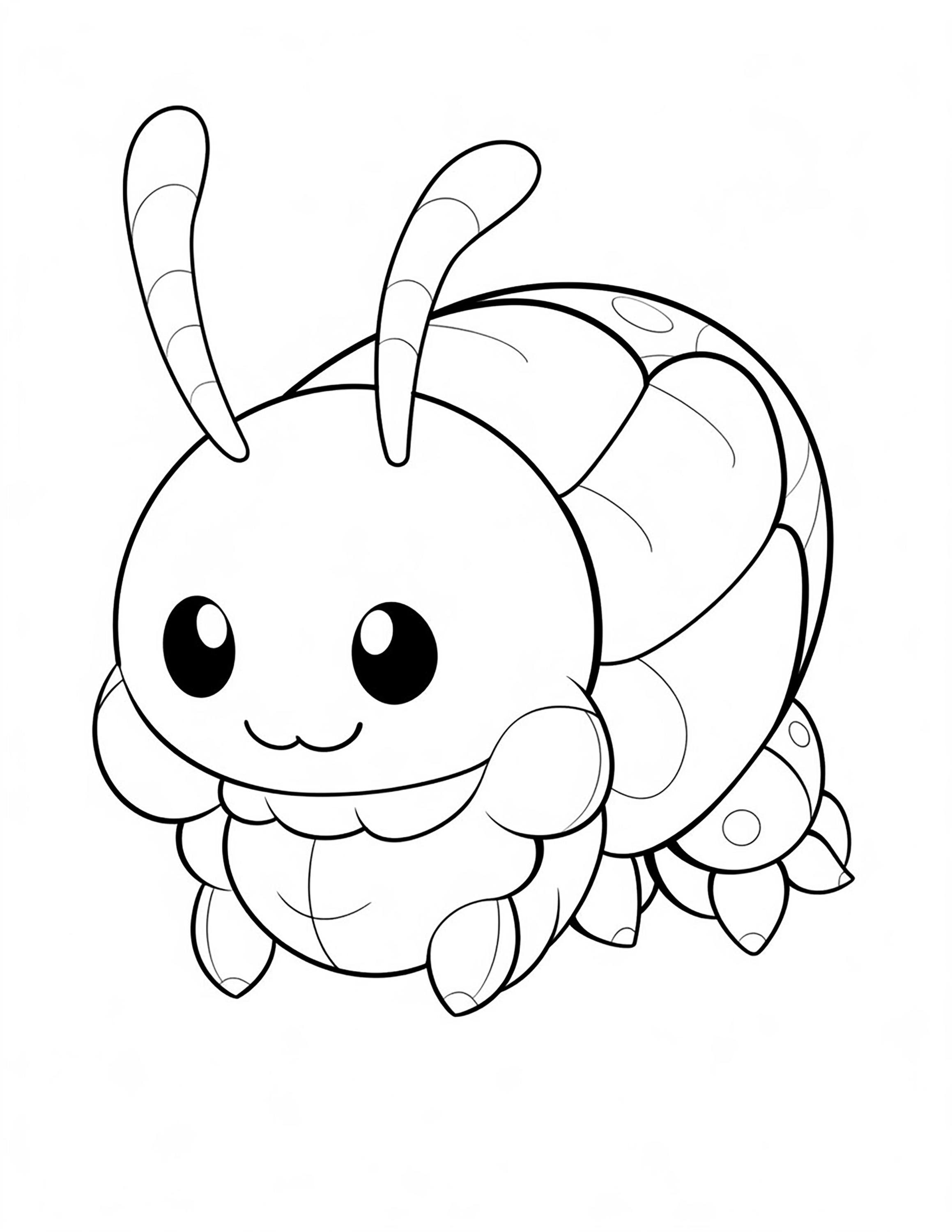 100 Cute Bugs Coloring Pages - 100 Pages Adult and Kid Coloring Pages ...