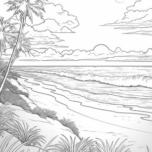 220 Beach Sunset Coloring Pages - Adults and Kids Coloring Pages ...