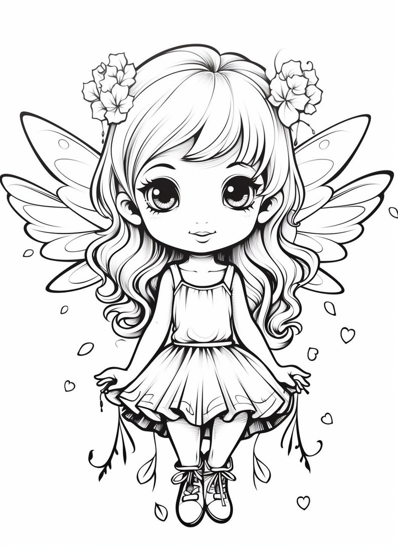 Best Seller 200 Cute Fairy Coloring Pages for Kids and Adults Printable ...