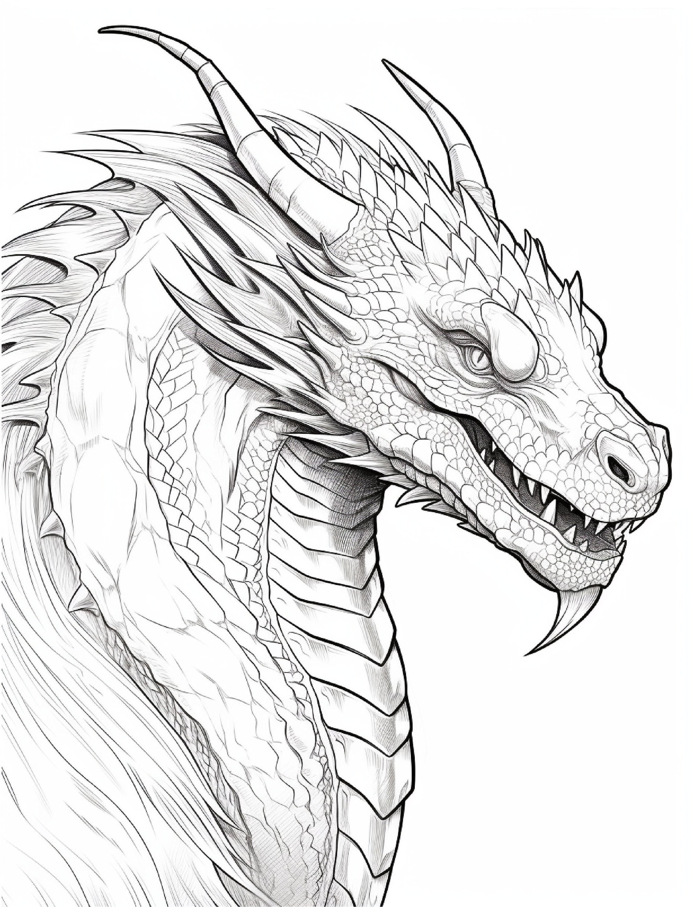 100 Dragon Coloring Pages - 100 Pages Adult and Kid Coloring Pages ...