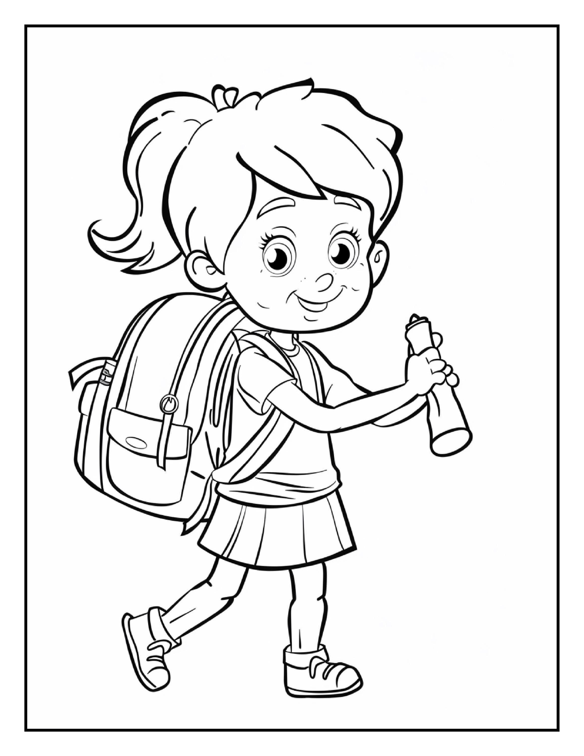 180 Back to School Coloring Pages for Kids - Printable Digital Instant ...